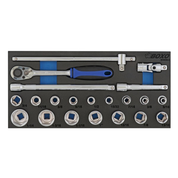 KWALITEITS 1/2” SAE/INCH DOPSLEUTELSET 21-DELIG - Matthys