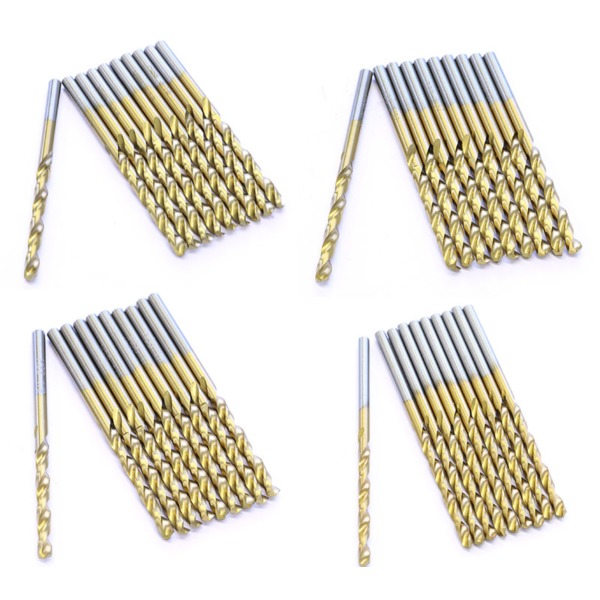 SET VAN 4 X 10 BOORTJES DIN 338 VOOR CLECO: 3/32”, 1/8”, 5/32”, 3/16 ...