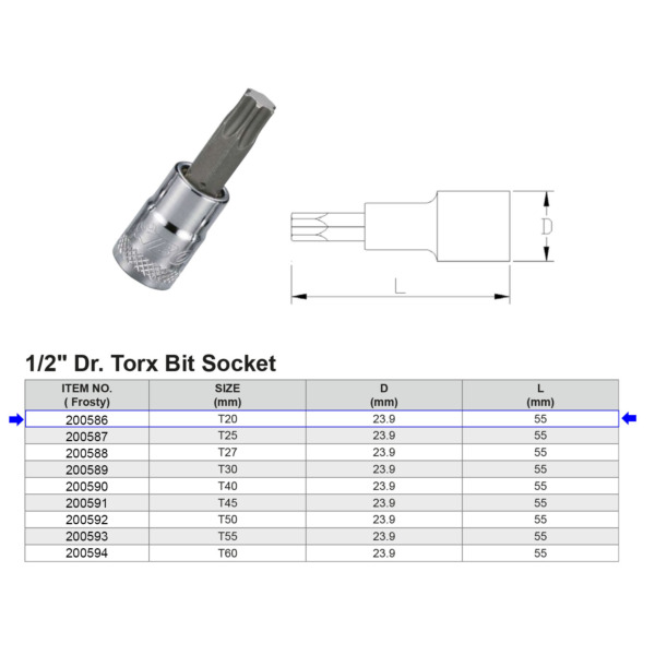 PUNTA TORX T20 1/2” - Matthys