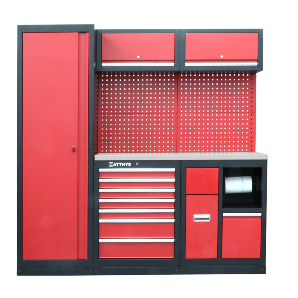 MOBILIER D'ATELIER AVEC PLAN DE TRAVAIL REVÊTEMENT INOXYDABLE COMBI-05 ...