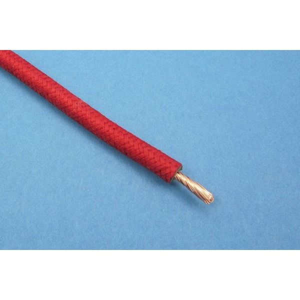 BRAIDED CABLE, 65/0.30, (4.5 MM²) (Ø 5.7 MM) RED (PRICE PER METER ...
