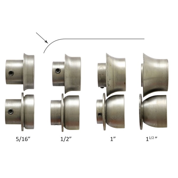 OPTIONAL DIE ROUND-OVER ROLL SET FOR BEAD ROLLER - Matthys