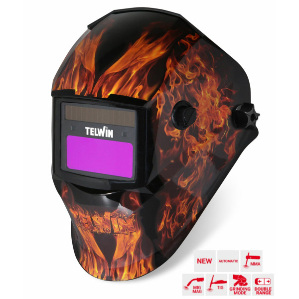 Welding helmet Telwin - Auto darkening "Stream flame" - Matthys