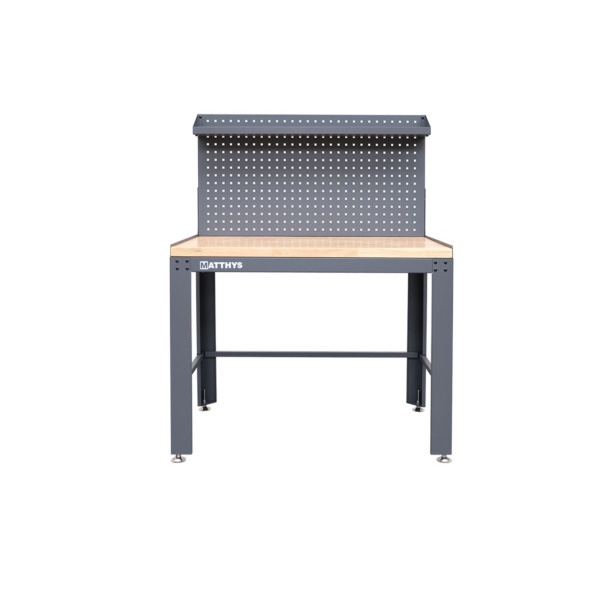 WORK BENCH WITH SOLID WOOD WORKTOP AND TOOL BOARD HEIGHT ADJUSTABLE ...