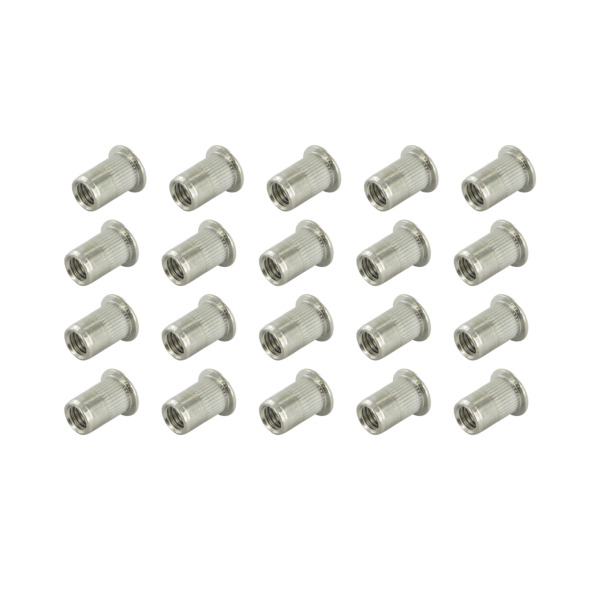 BLIND RIVET NUT RIBBED M8X17MM (0,5-3,0MM) (20 PCS) - Matthys