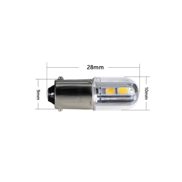 LED BA9S T4W 6V, ABBLENDLICHT WARMWEIß 80LM 360° - Matthys